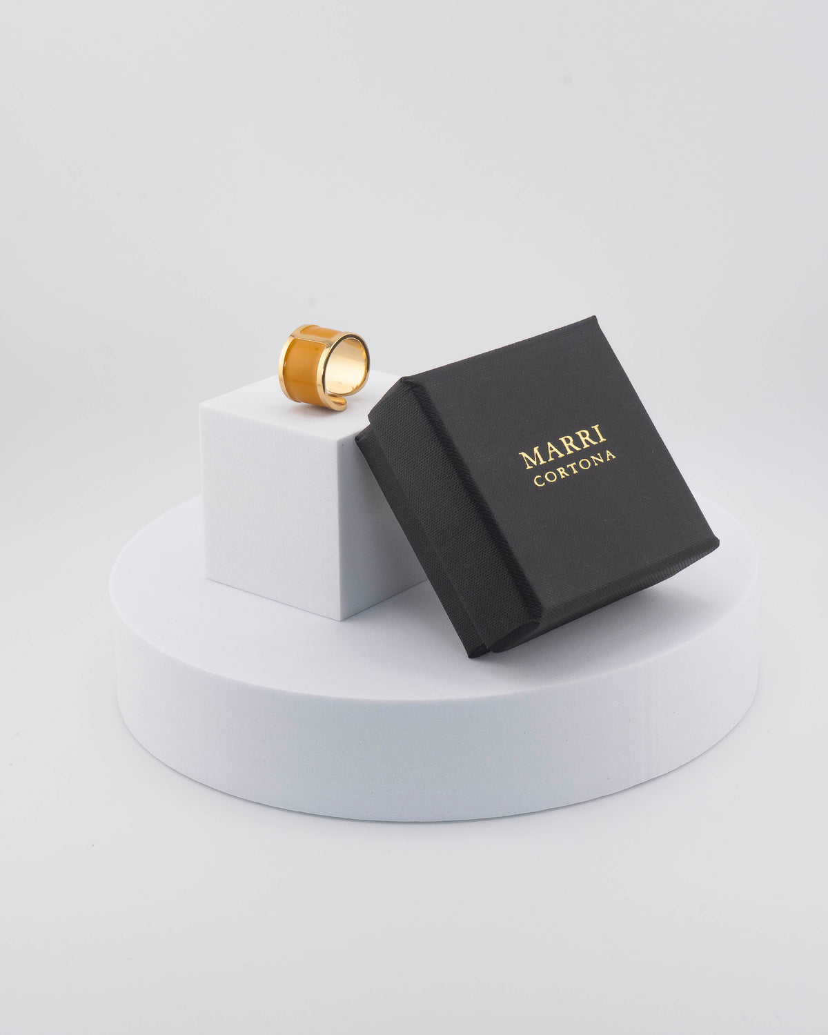 Anello smalto 'Senape Color'– Marri Cortona